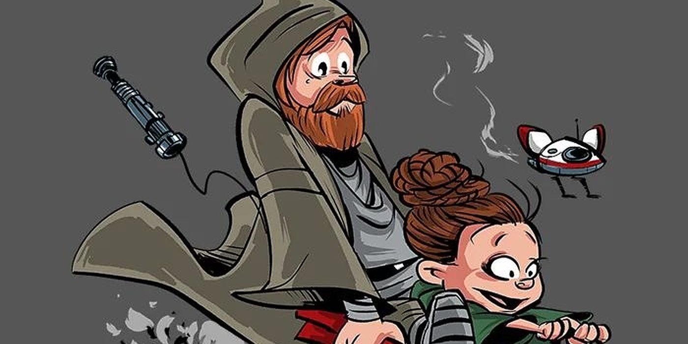 Obi-Wan: Adorable Art With Leia Recreates Classic Calvin & Hobbes Comic