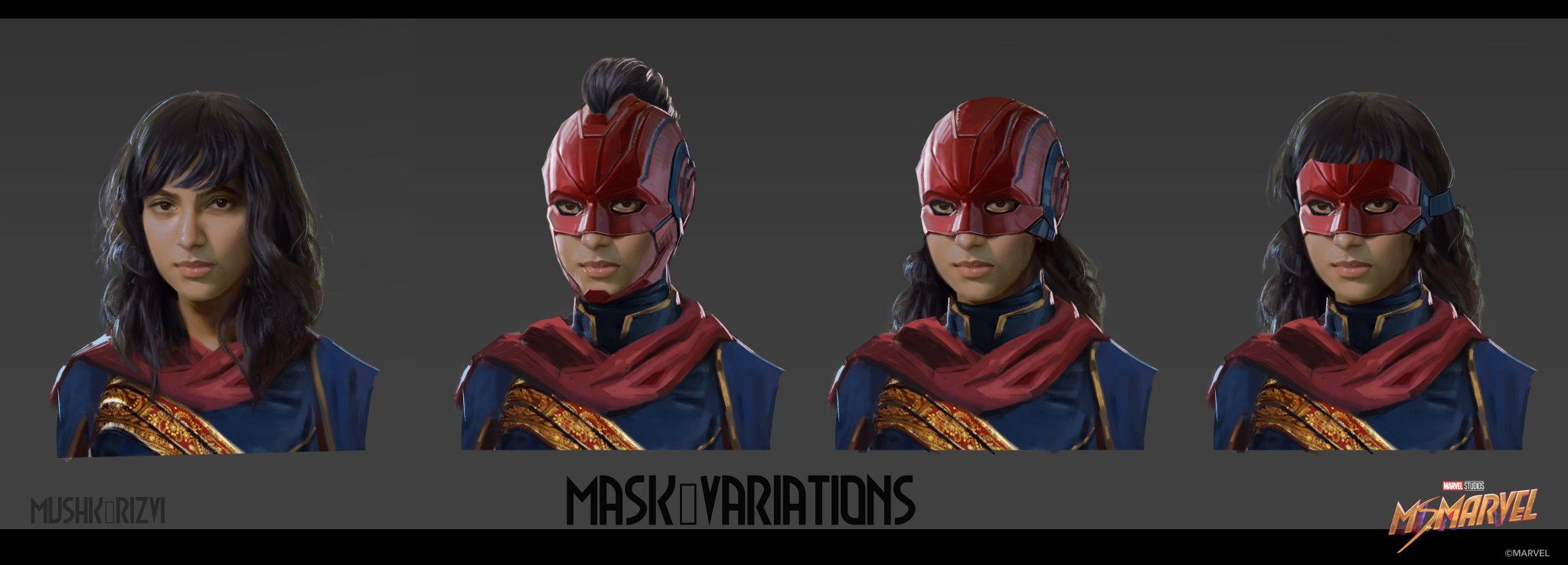 Ms. Marvel Concept Art Reveals Some Extremely Different Mask Designs