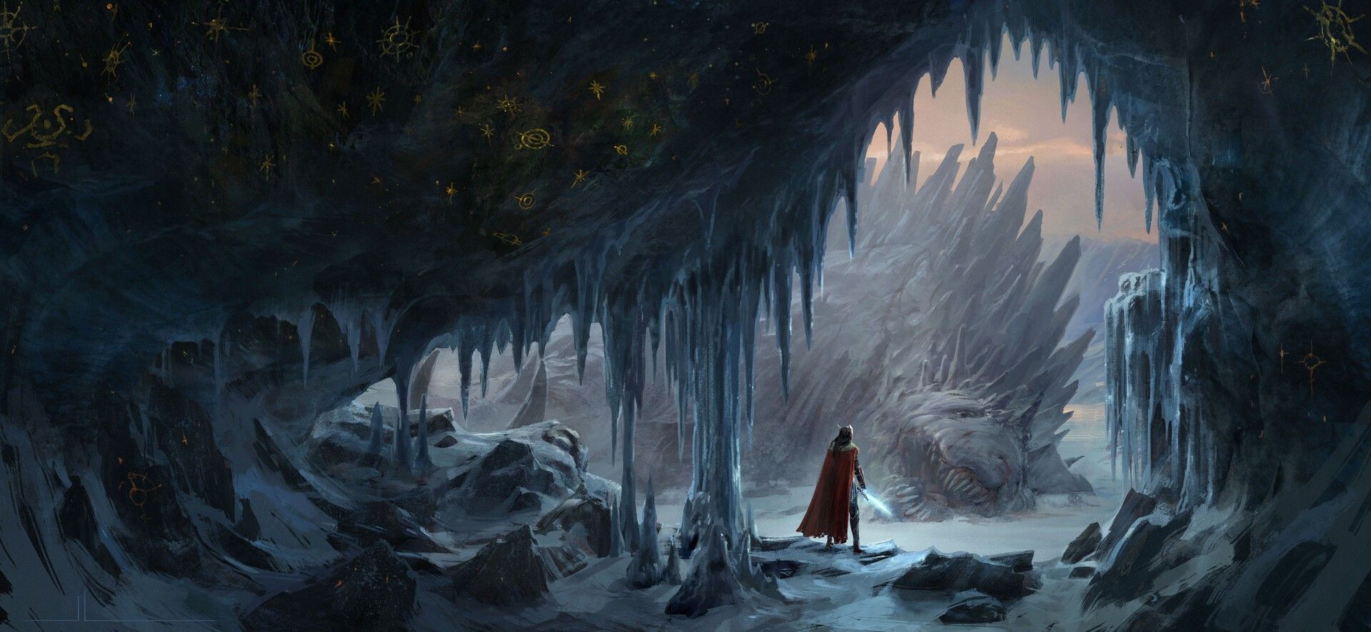 Thor: Love & Thunder Concept Art Reveals Cut Lady Sif Ice Planet Scene