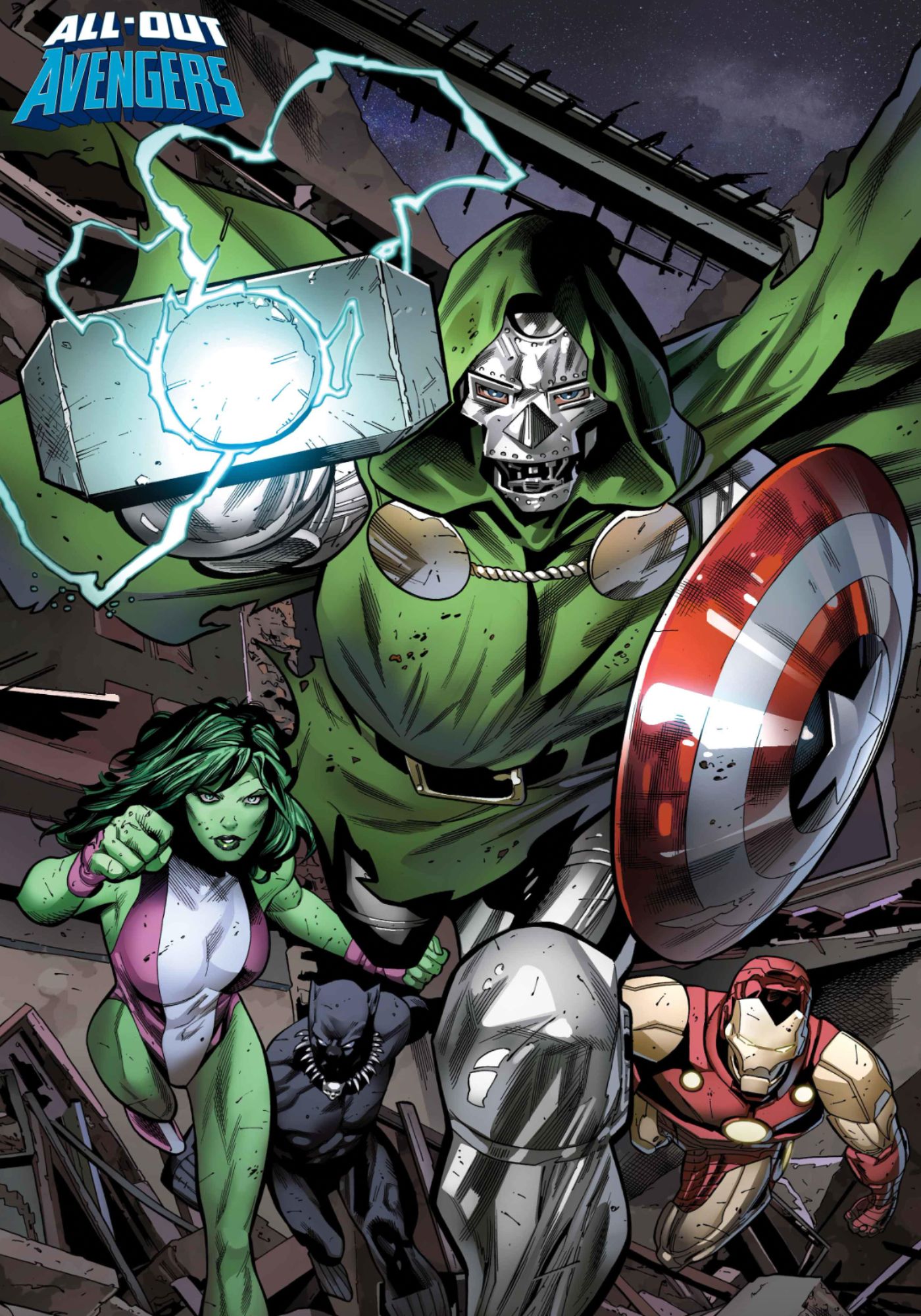 Captain Marvel Gets Claws, Dr. Doom Wields Mjolnir In New Avengers Team