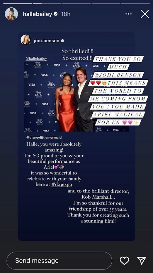 Original Ariel Actor Praises Halle Bailey's Little Mermaid Performance