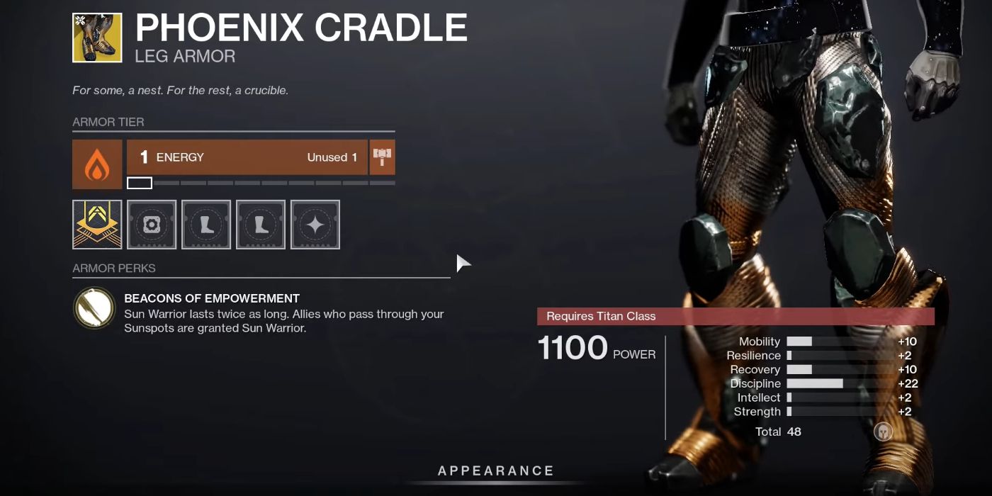 How to Get the Phoenix Cradle Exotic Titan Legs in Destiny 2
