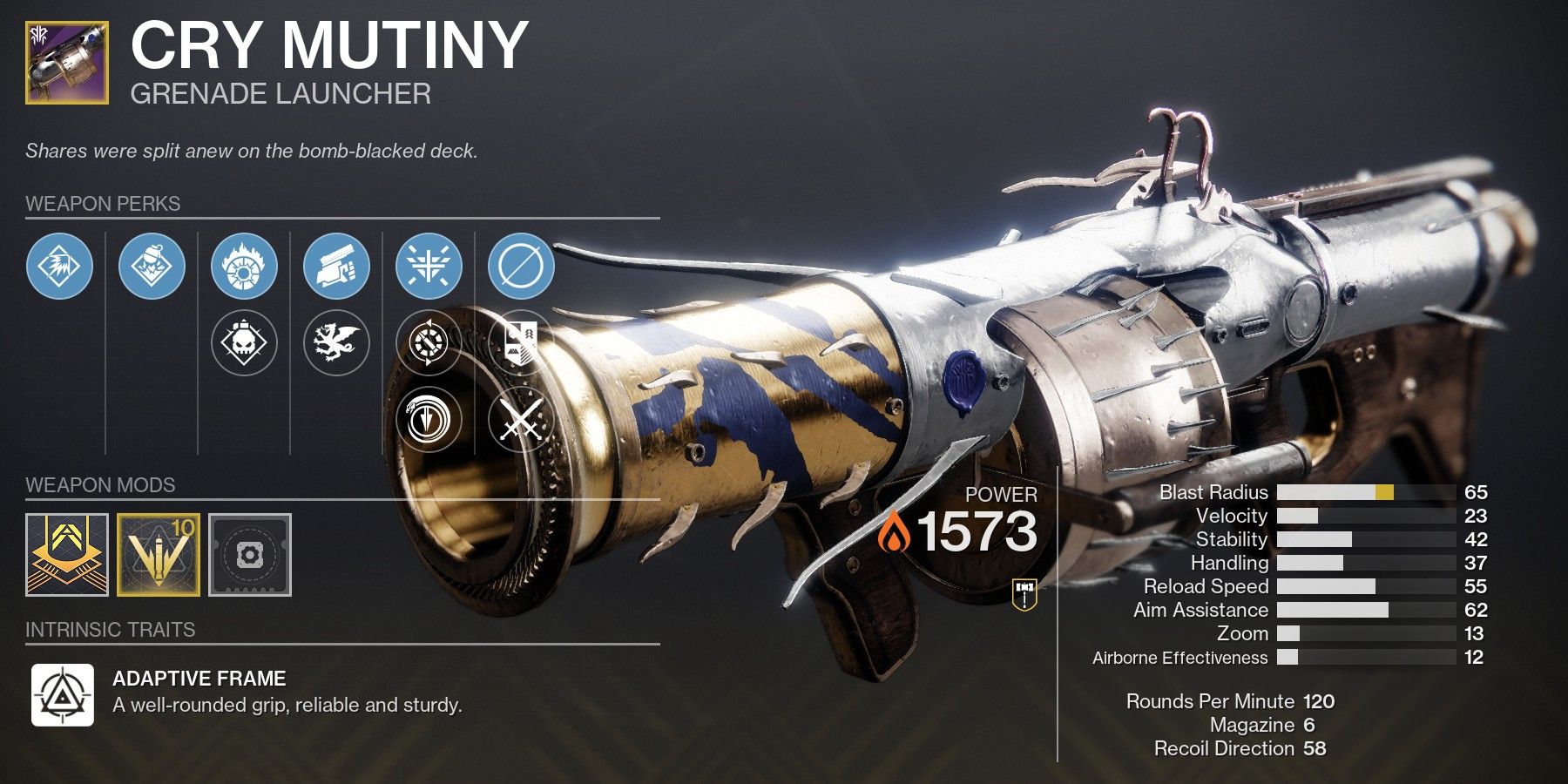 Destiny 2: How to Get The Gambit Ornament for Cry Mutiny (& God Roll)