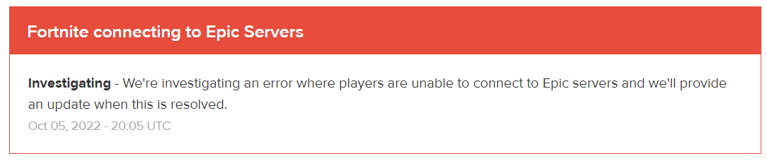 Fortnite Servers Inaccessible Thanks To Major Outage [UPDATED]