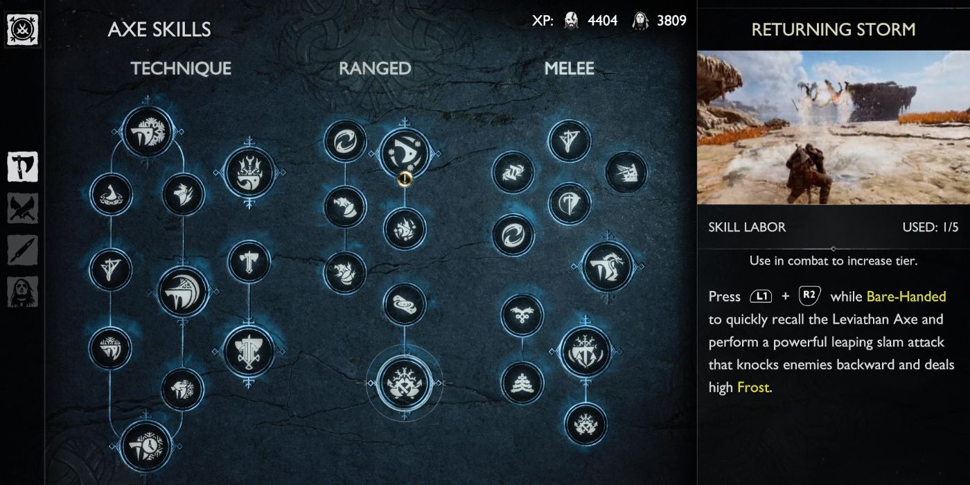 God of War Ragnarök: The 10 Best Skills For Kratos's Leviathan Axe
