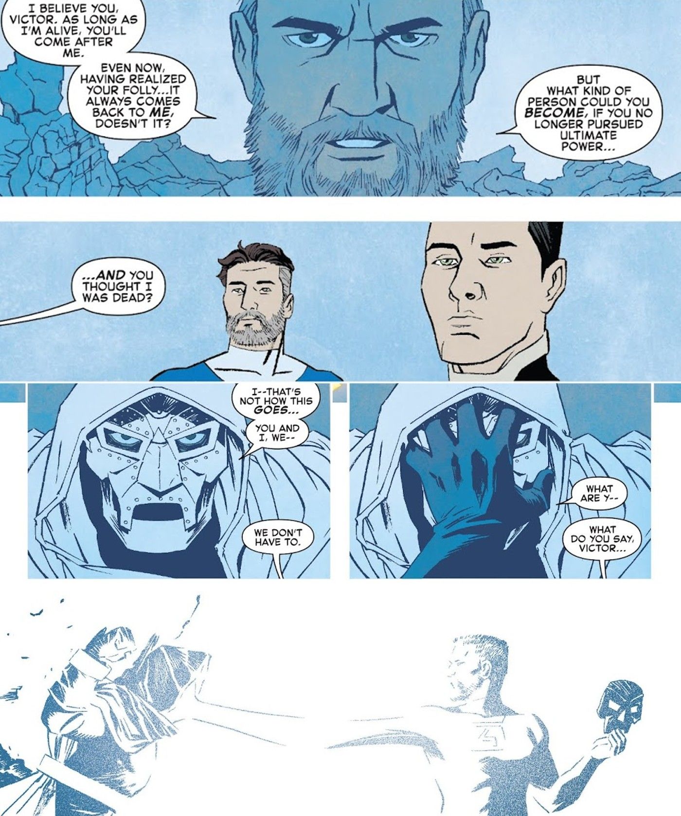 Reed Richards Redeeming Doctor Doom Proves He's the Ultimate Superhero