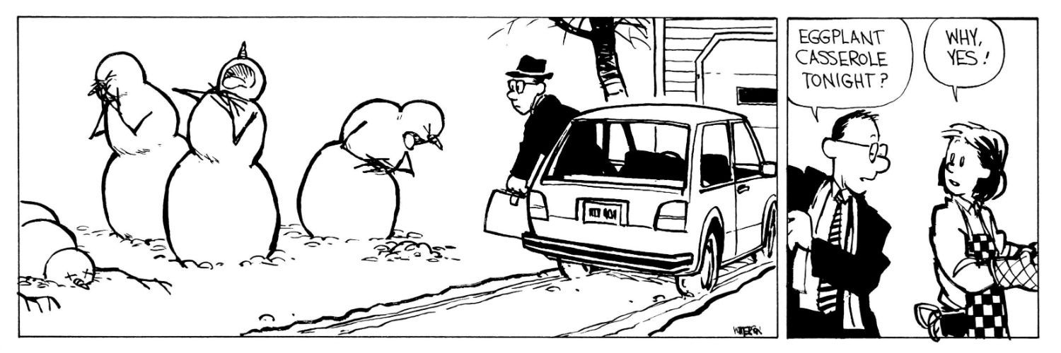 10 Funniest Calvin And Hobbes Snowman Comics
