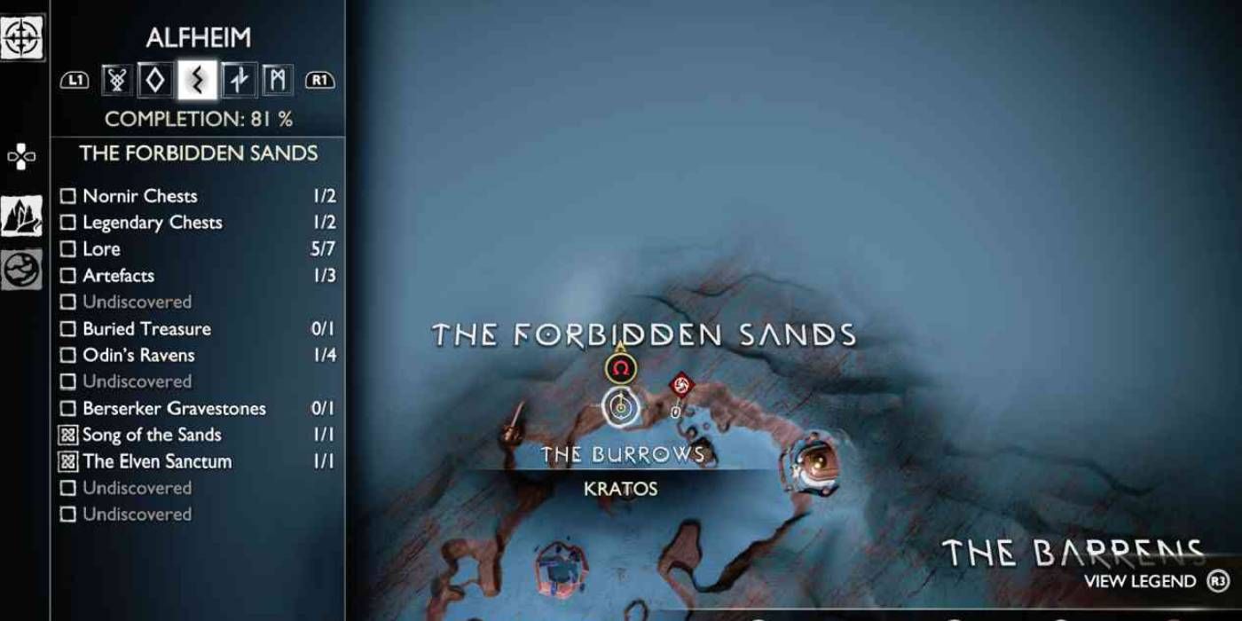 God of War: Ragnarök - All Artefact Locations in Alfheim