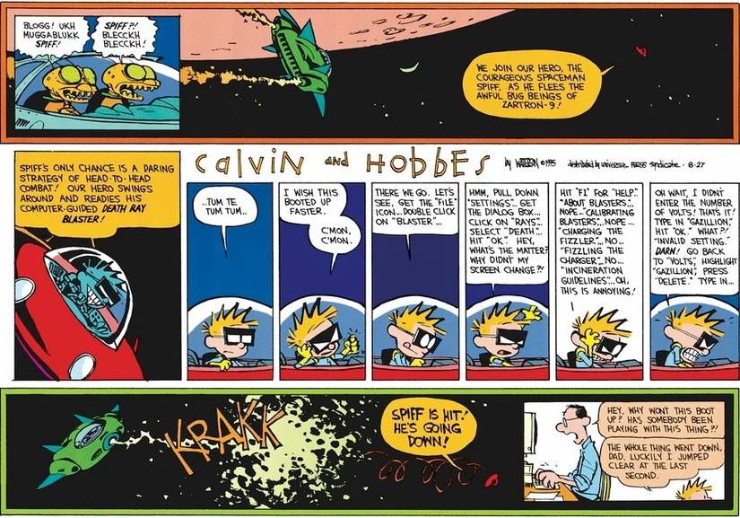 Calvin And Hobbes: 10 Funniest Spaceman Spiff Strips
