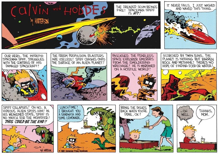 Calvin And Hobbes: 10 Funniest Spaceman Spiff Strips