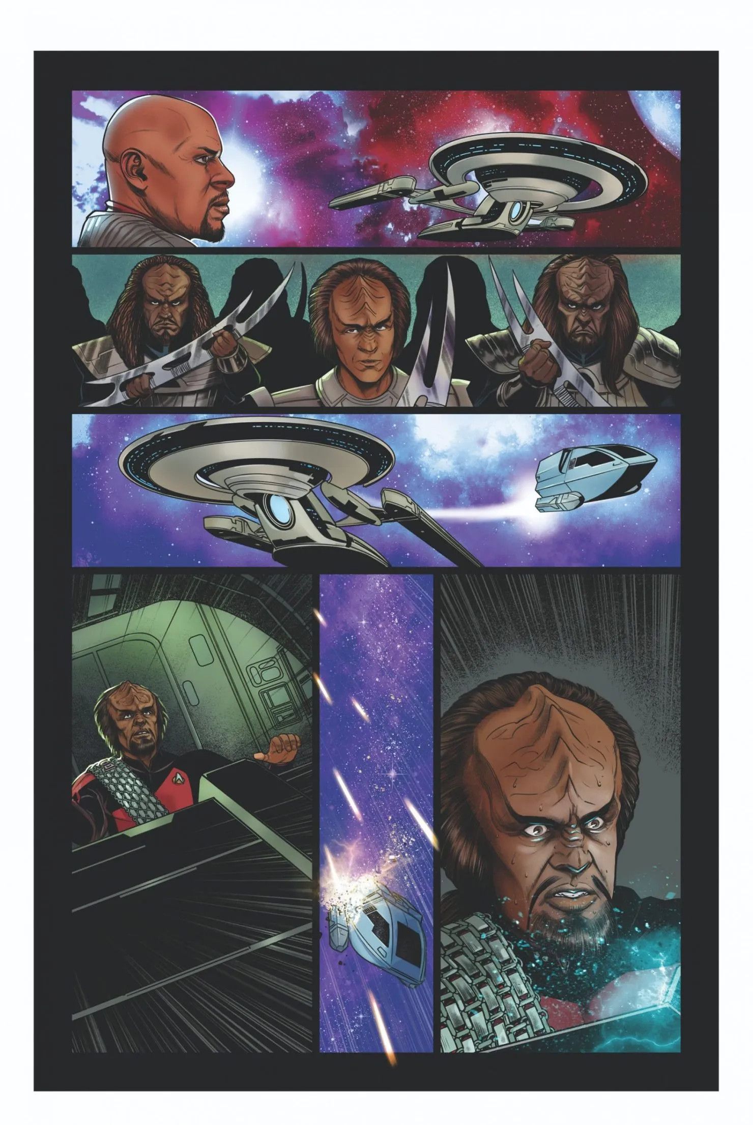 Star Trek: Worf, Spock & Sisko Collide in First Crossover Images