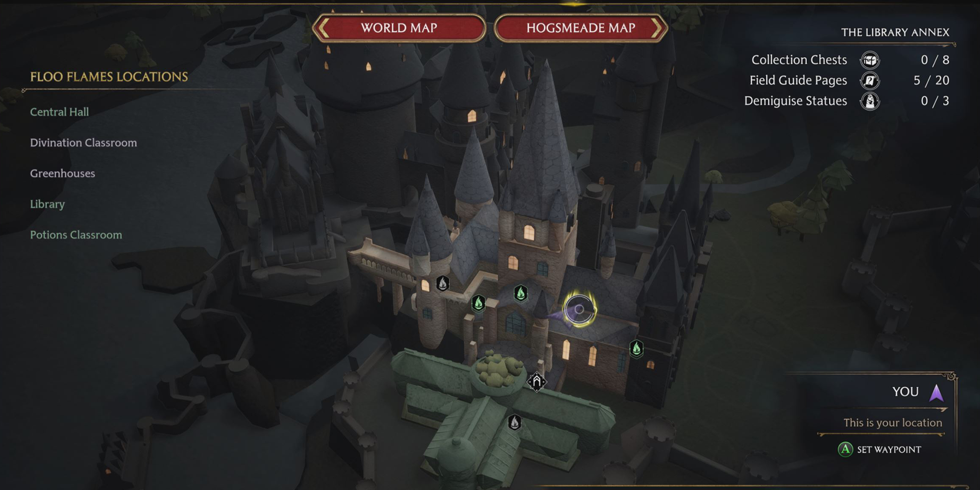 Hogwarts Legacy: All Field Guide Page Locations In Hogwarts: Library Annex