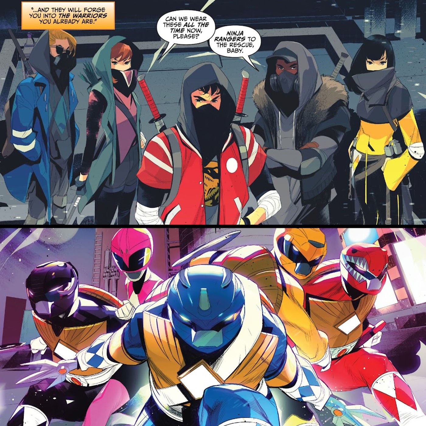 Power Rangers' New Dinosaur Forms Merge the Team with Their 90s Zords