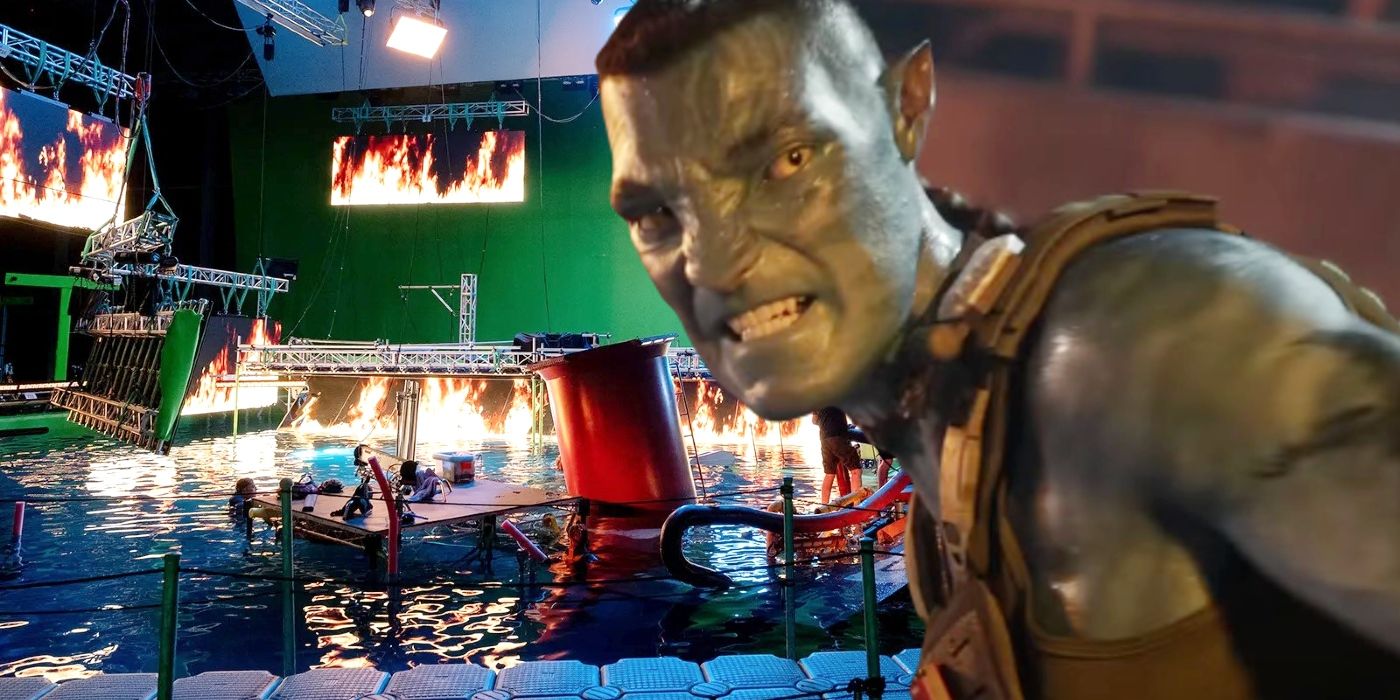 Avatar: Way Of Water Set Photo Reveals Pre-CGI Approach To Finale’s Fire