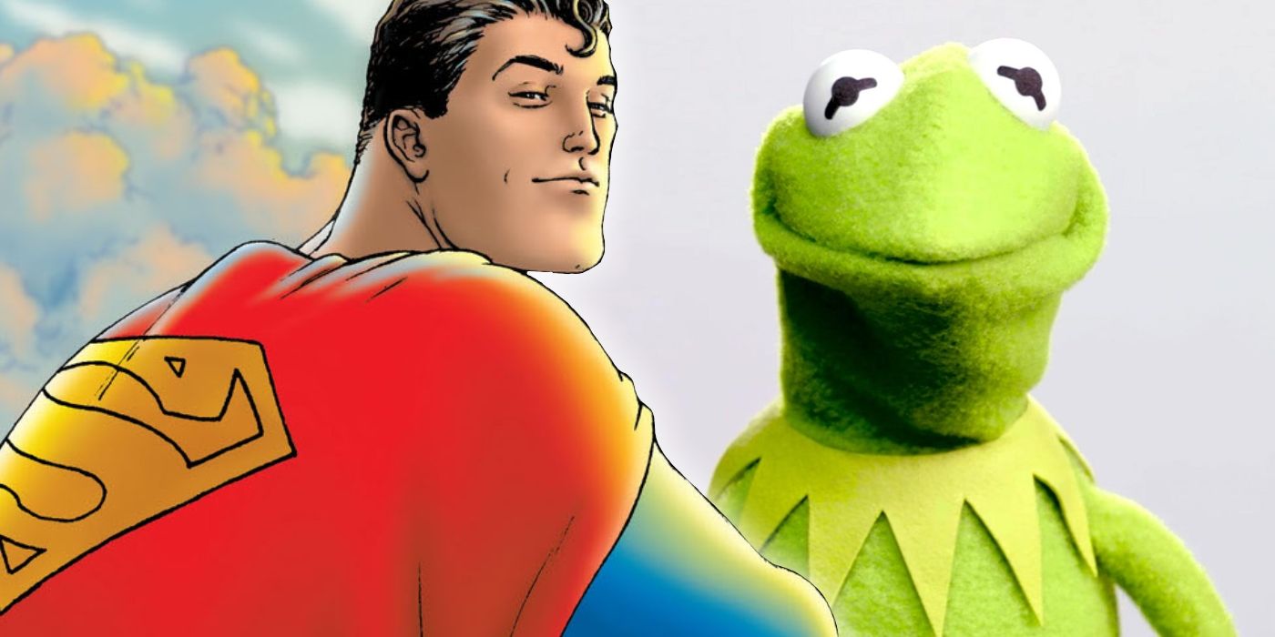Superman Meets Kermit the Frog in Outrageously Heartwarming Fanart Superman Meets Kermit the Frog in Outrageously Heartwarming Fanart