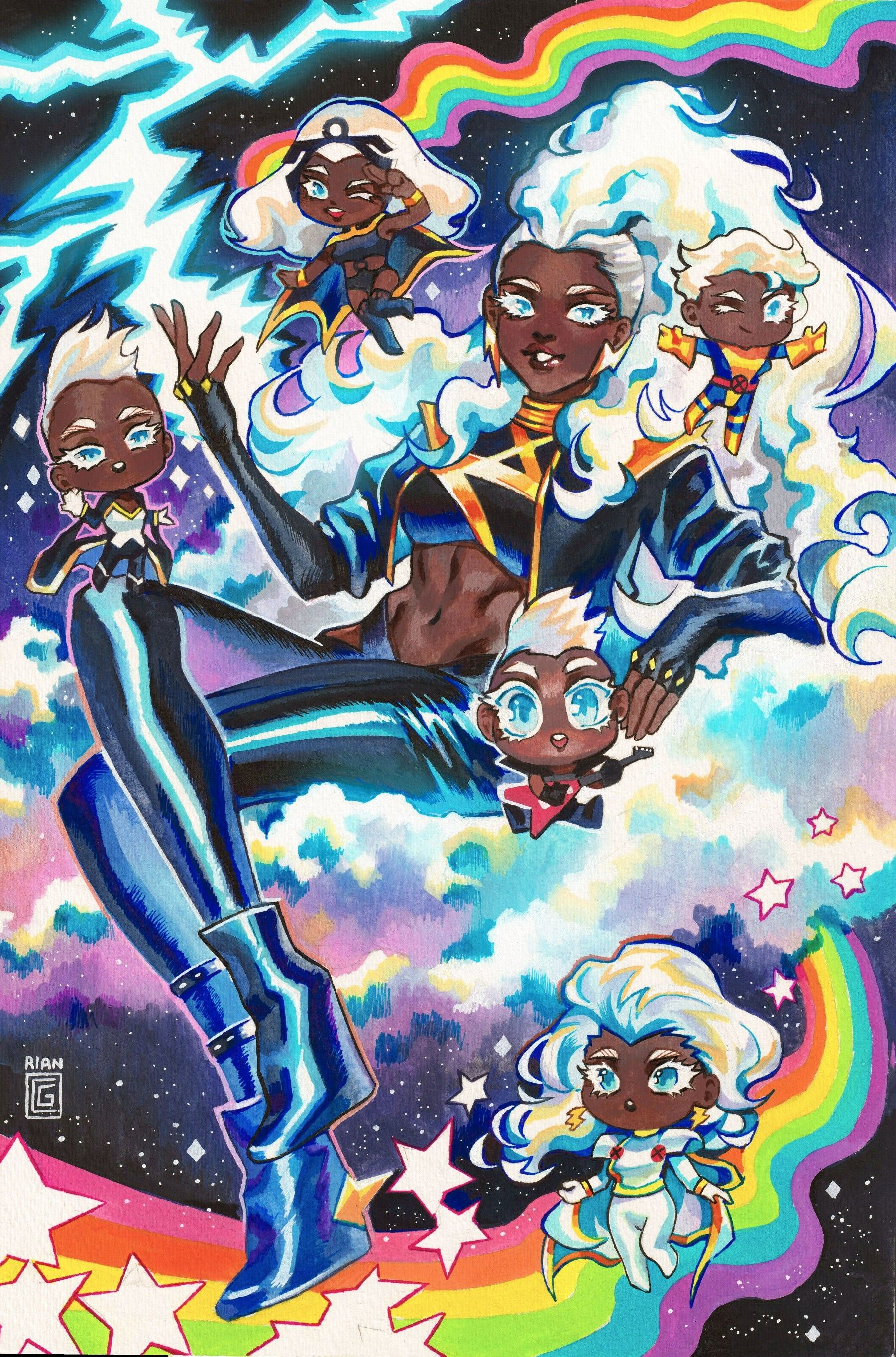The Many Lives of X-Men's Storm Celebrated In Adorable Chibi Cover Art