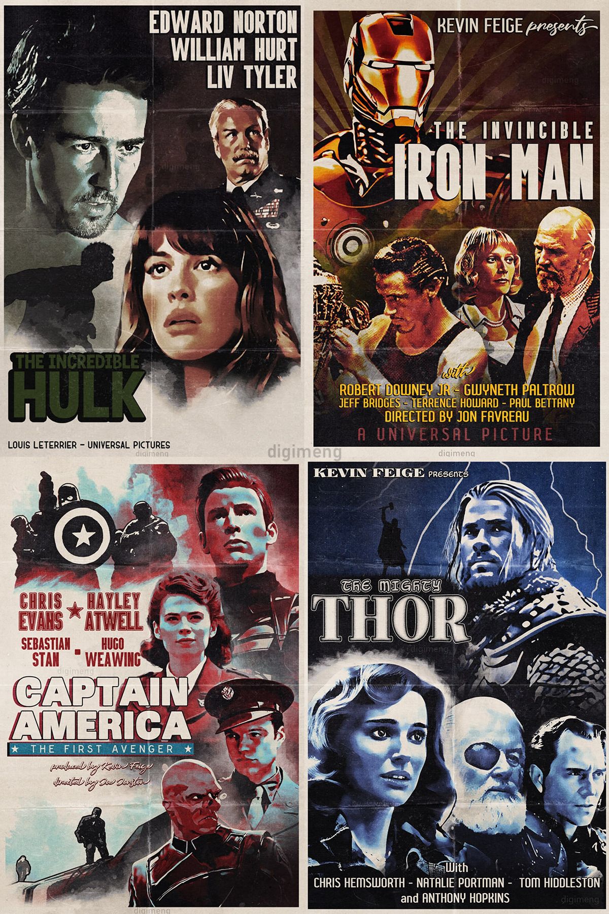The Avengers Become Retro Pulp Heroes In Marvel Fan Poster Series
