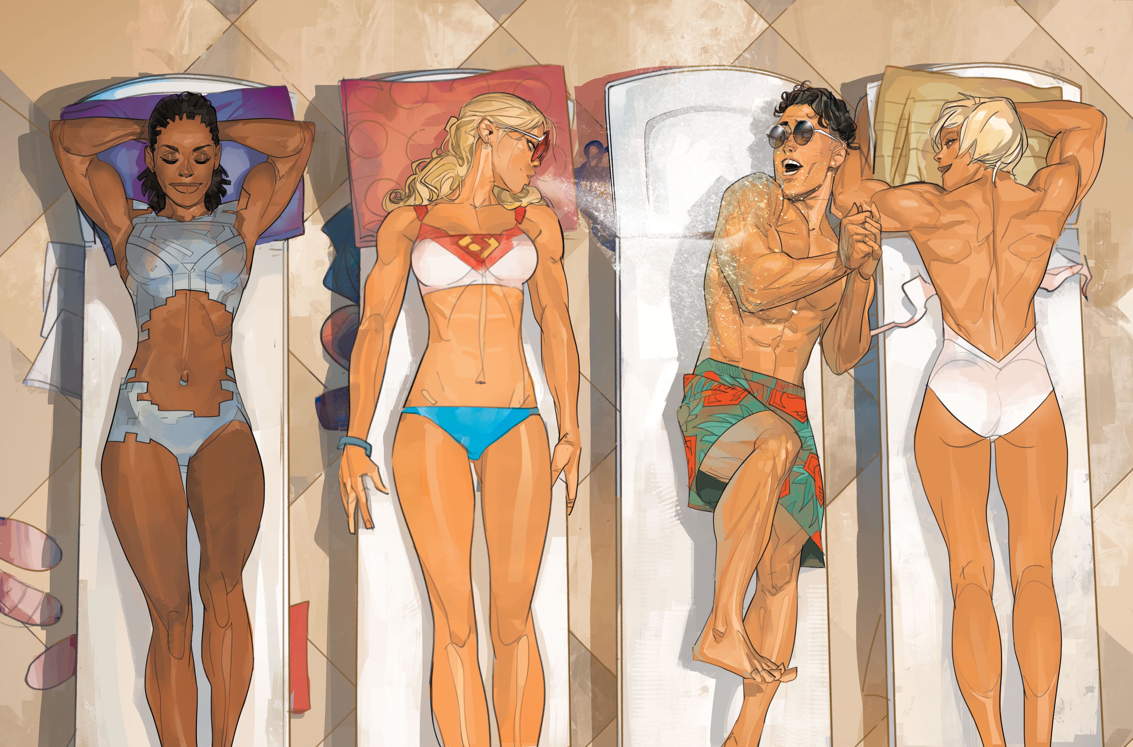 The Justice League Strips Down For DC Swimsuit Special