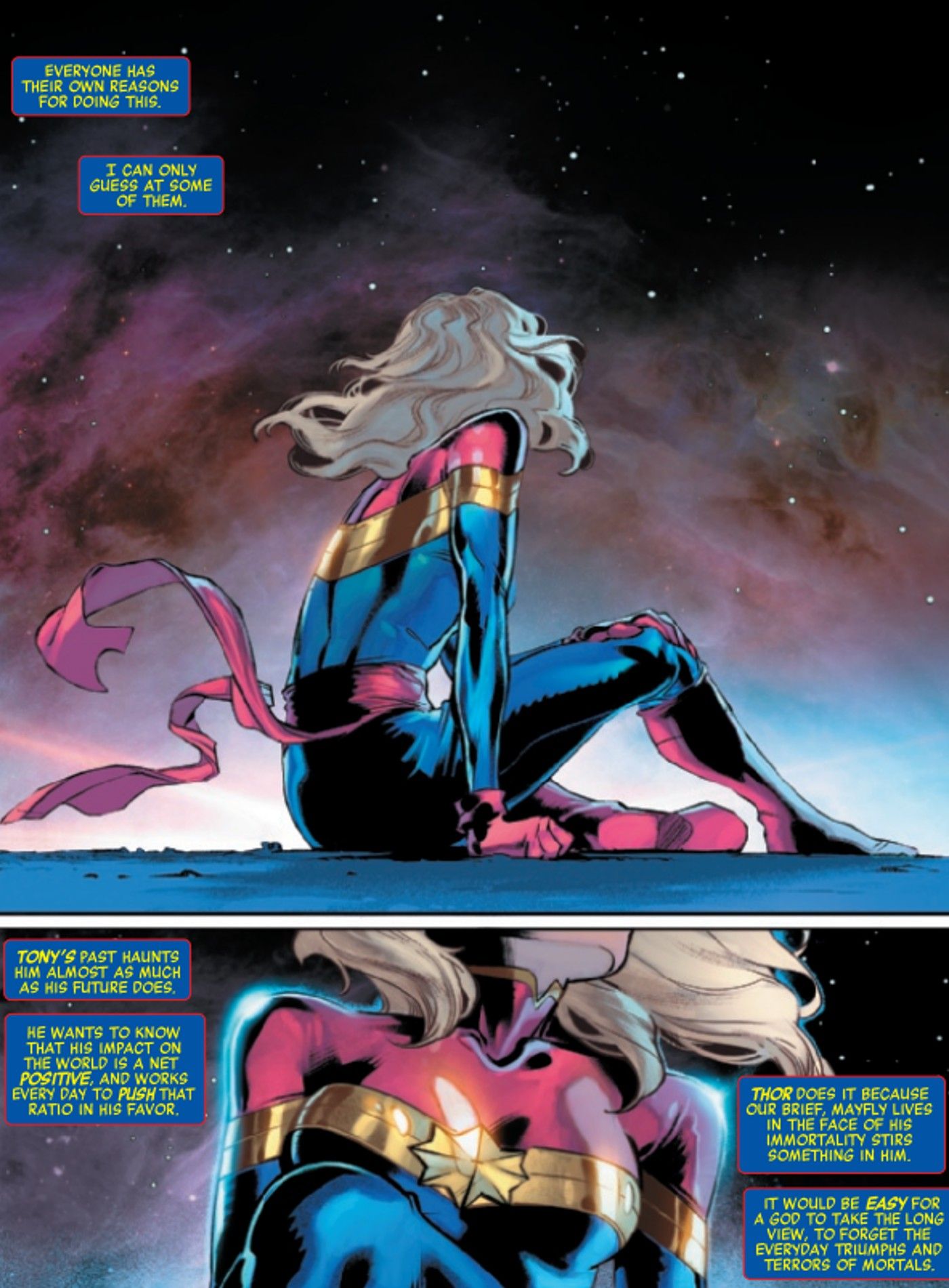 Captain Marvel Explains How She Really Sees Tony Stark (& It's Harsh)