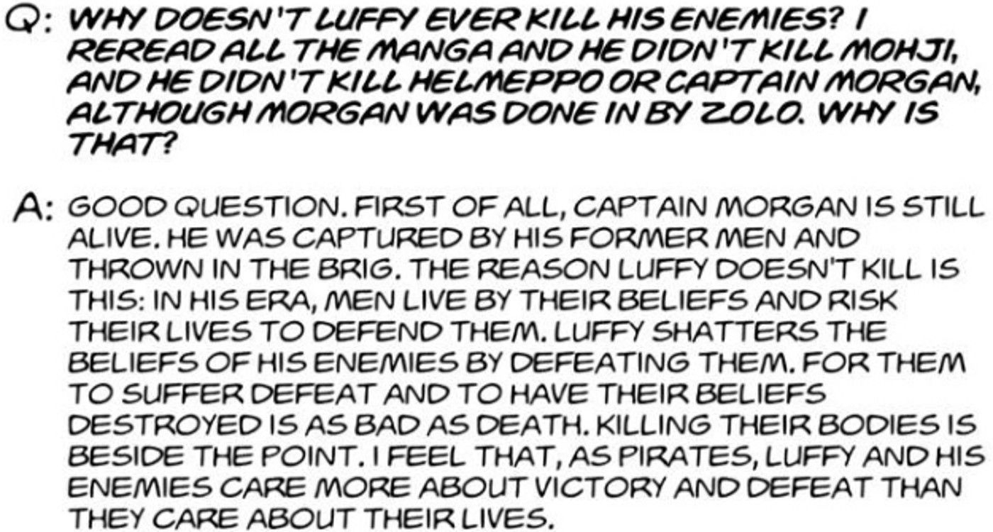 Luffy's Real Reason For Not Killing His One Piece Enemies is Dark
