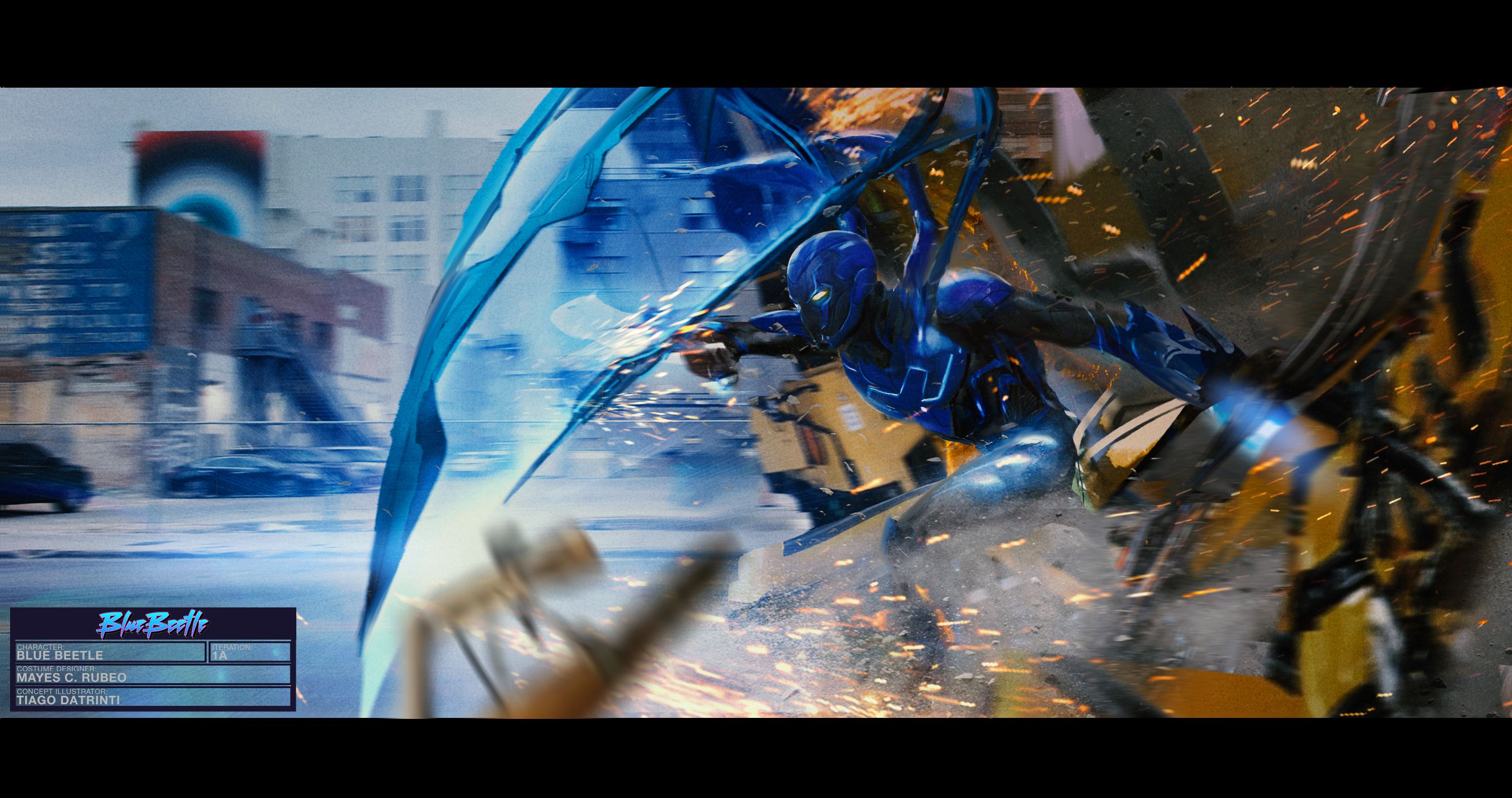 Blue Beetle Concept Artists On Celebrating Representation & Scarab Suits