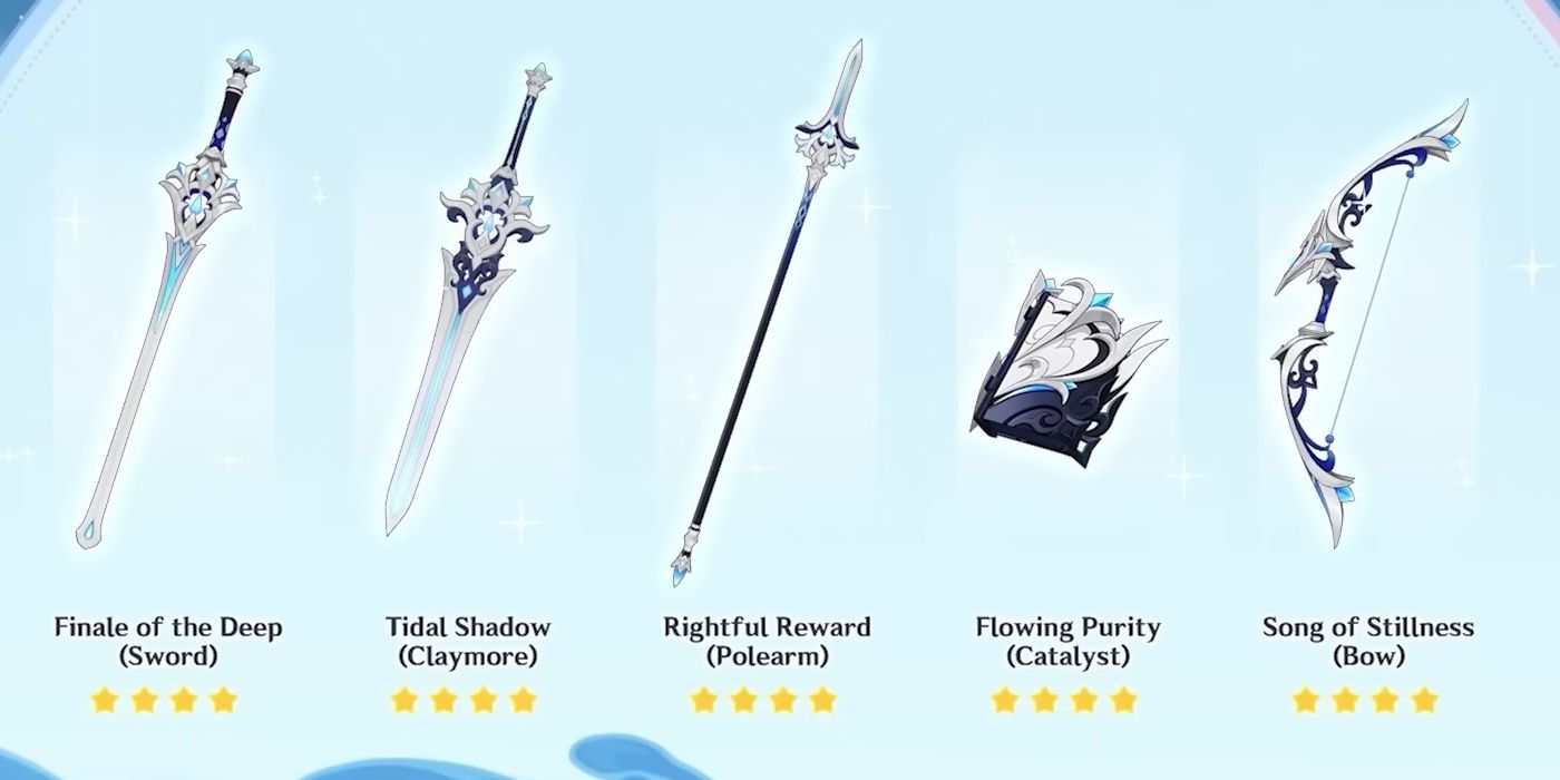 Every New Weapon In Genshin Impact 4.0