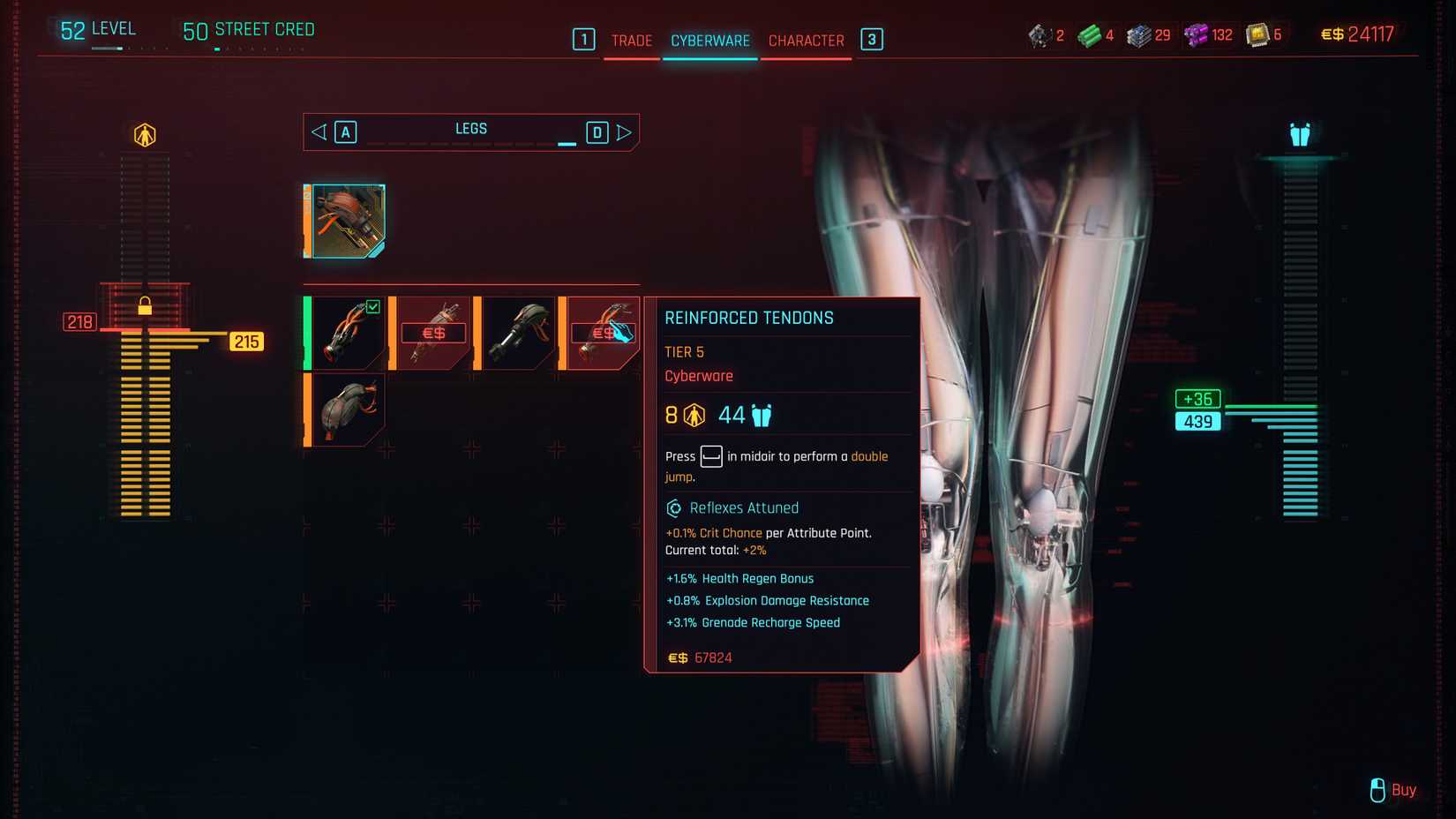 Which Leg Upgrade Should You Choose In Cyberpunk 2077?