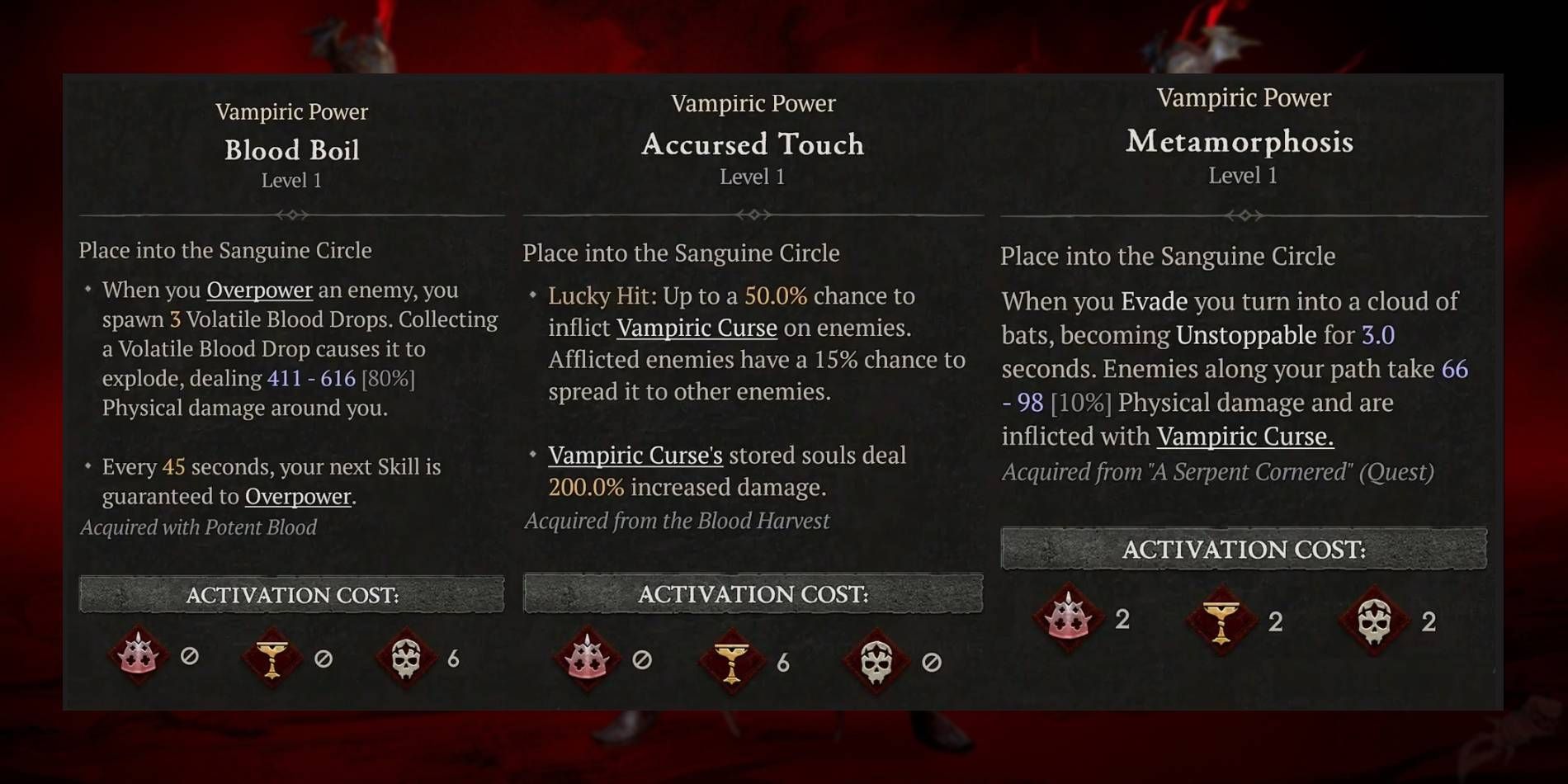 Diablo 4: Vampiric Powers Guide (Unlocks, Effects, & Pact Armor) Diablo 4: Vampiric Powers Guide (Unlocks, Effects, & Pact Armor)