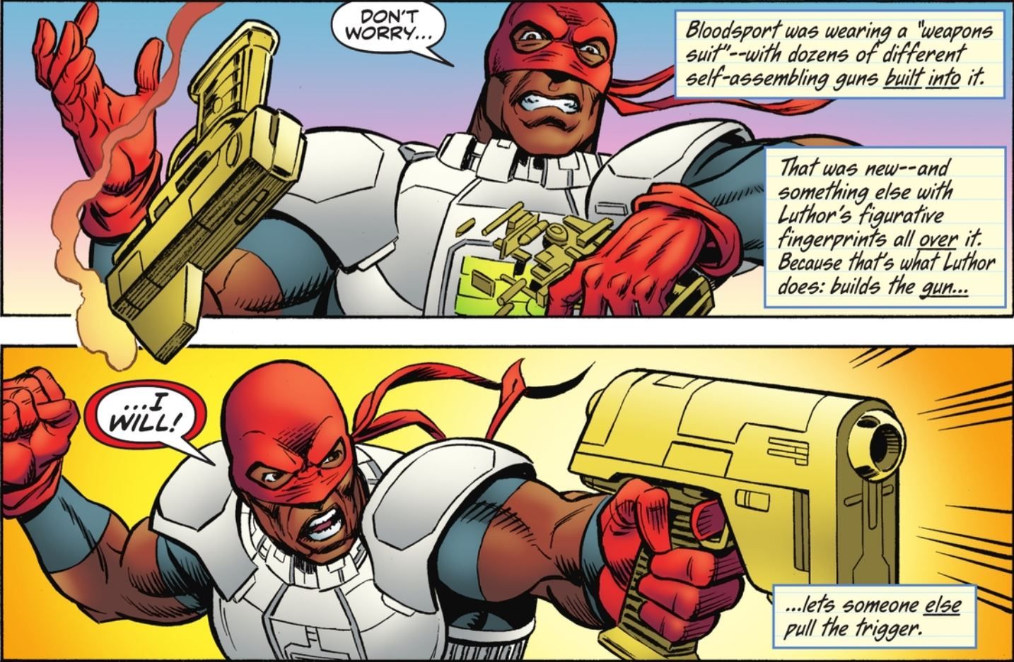Bloodsport's DCEU Armor Enters Official DC Canon with a Surprising Origin Bloodsport's DCEU Armor Enters Official DC Canon with a Surprising Origin