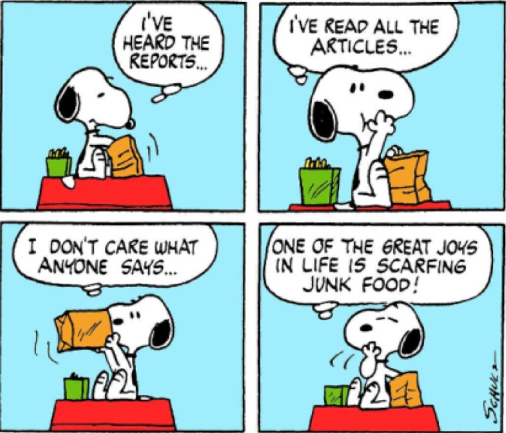 10 Funniest Peanuts Strips About Food