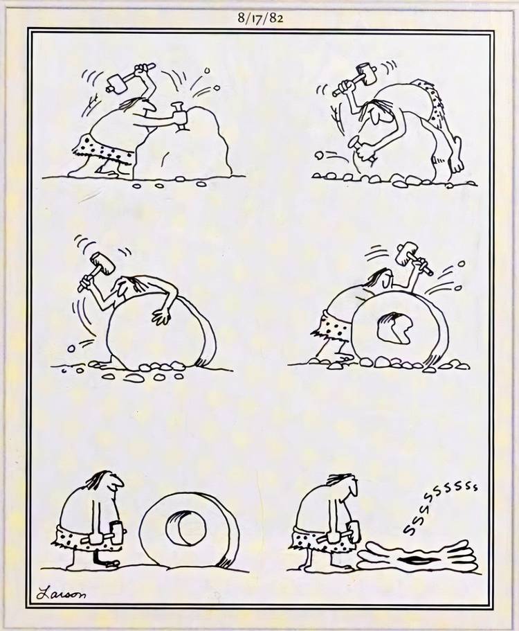10 Genius Far Side Comics Featuring the Invention of Fire, The Wheel ...