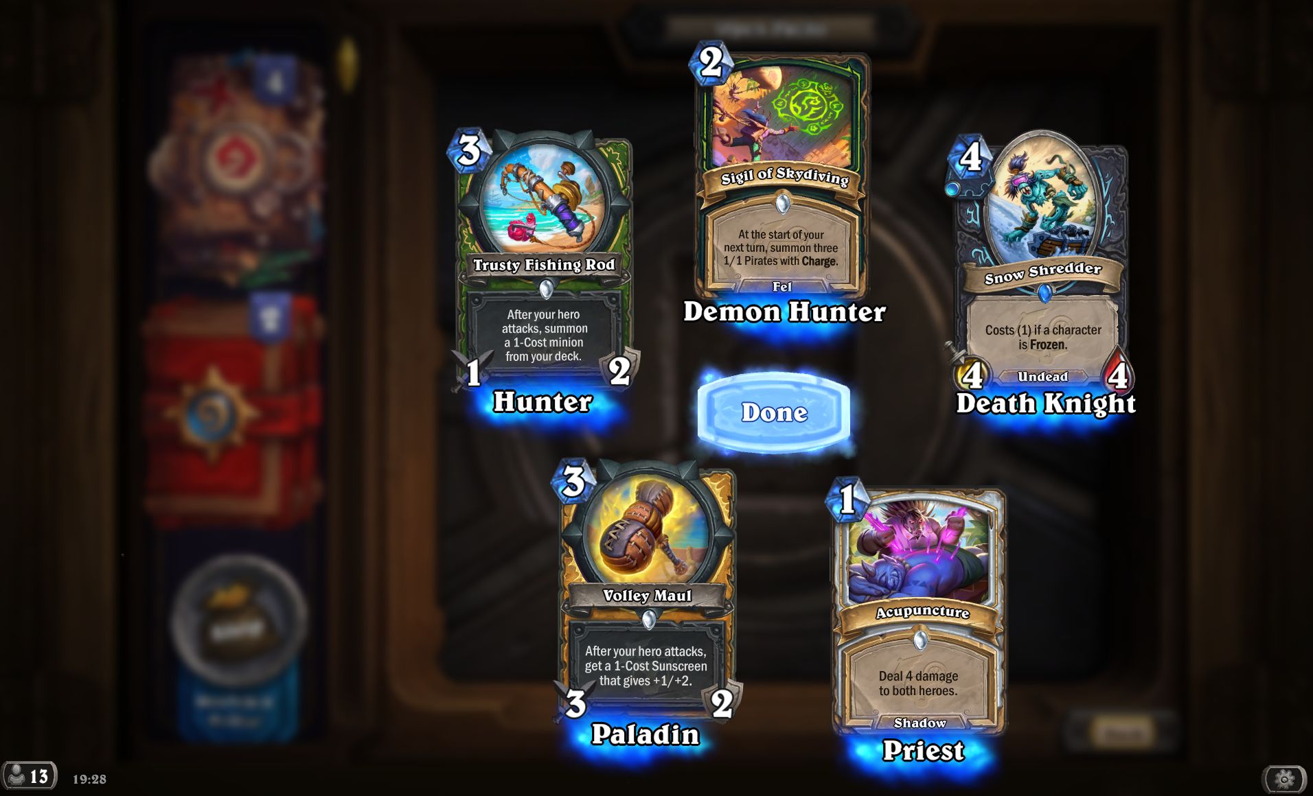13 Legendary Arena Deck Draft The Arena Hearthstone Launch Into Heroes