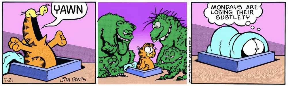 Los 10 cómics de Garfield más divertidos sobre odiar los lunes (que no ...