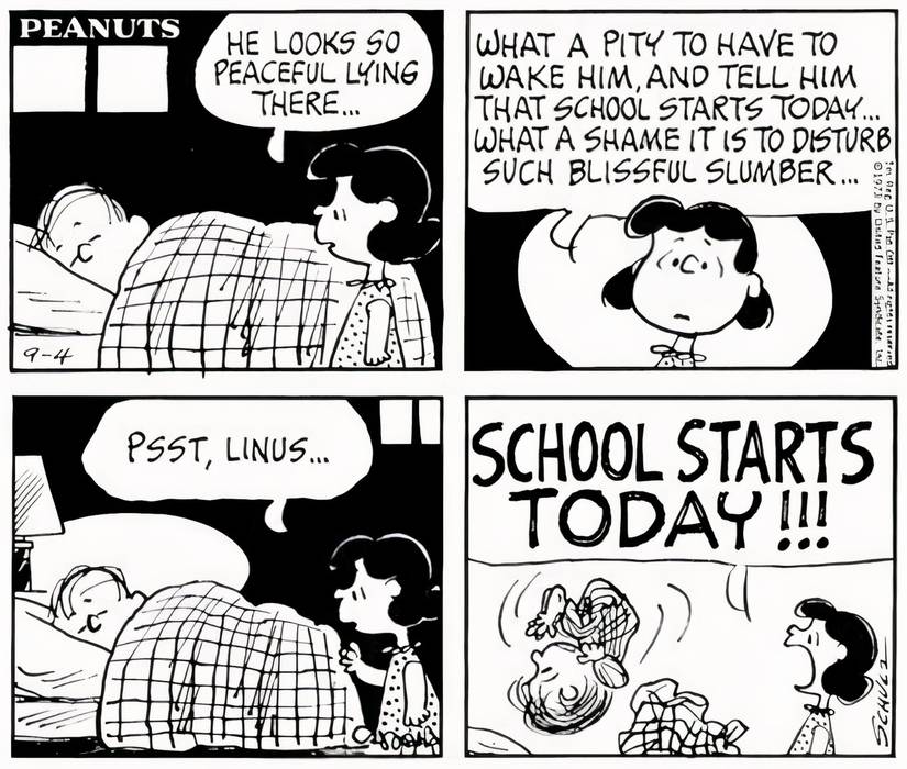10 Funniest Peanuts Comics About Going Back to School