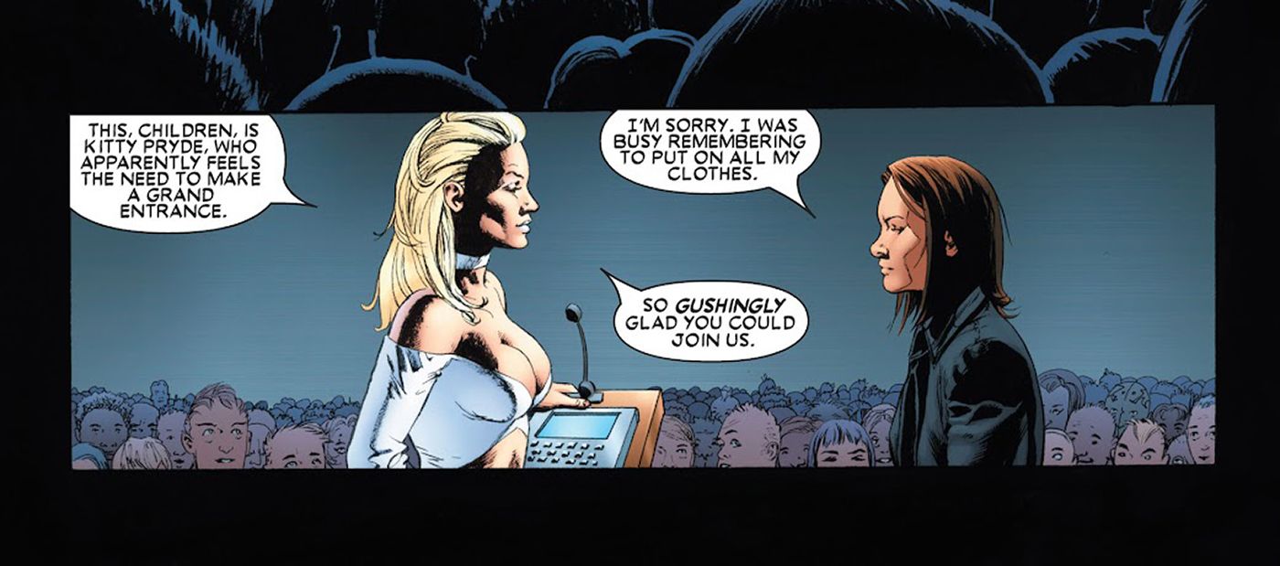 Emma Frost E Kitty Pryde Emma, Kitty, And The Three New Mutants They
