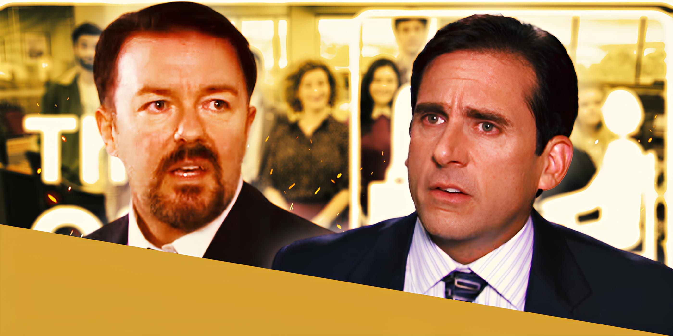 David Brent Michael Scott Why Michael Scott Looks So Different In The