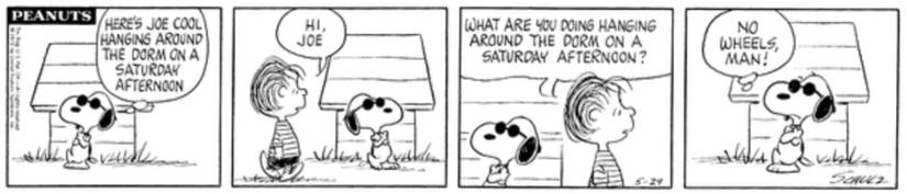 Snoopy's "Joe Cool" Alter-Ego From Peanuts, First Appearance & Funniest ...
