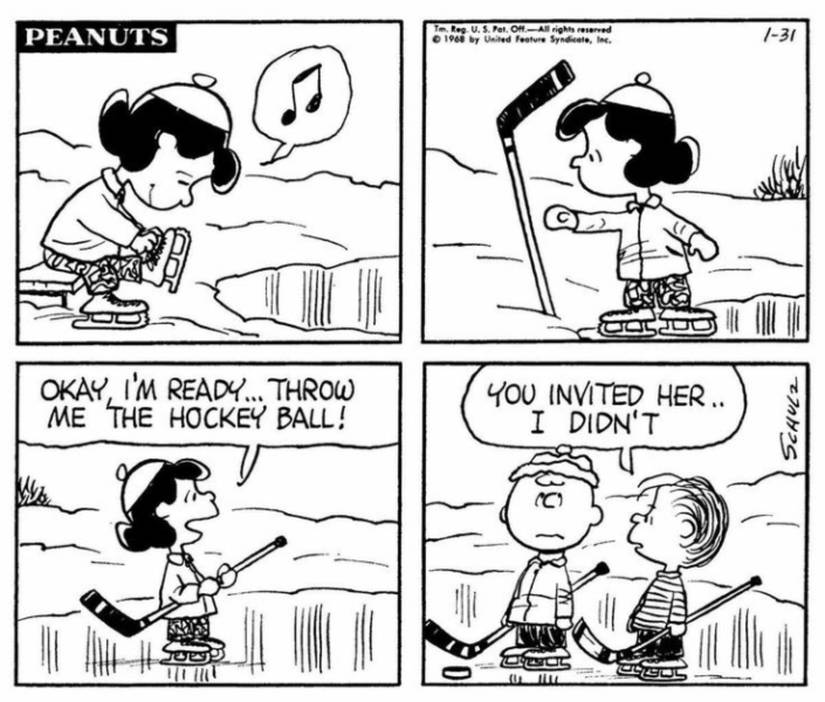 10 Funniest Peanuts Comics About Hockey