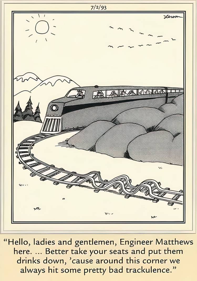 7 Far Side Comics That Will Make You Rethink Getting On a Train Ever Again