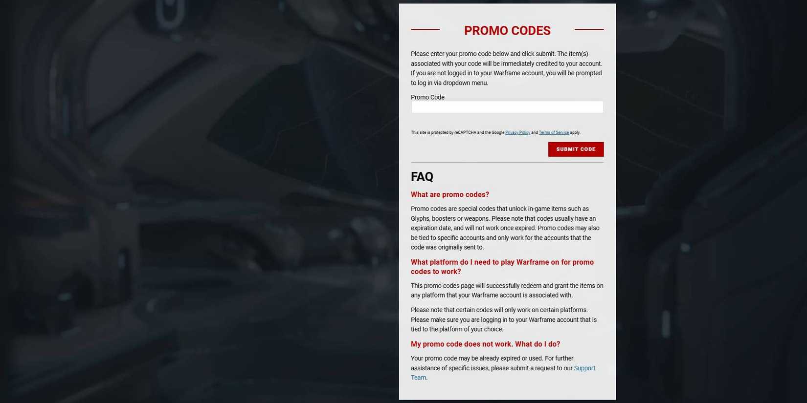 All Active Warframe Codes (April 2025)