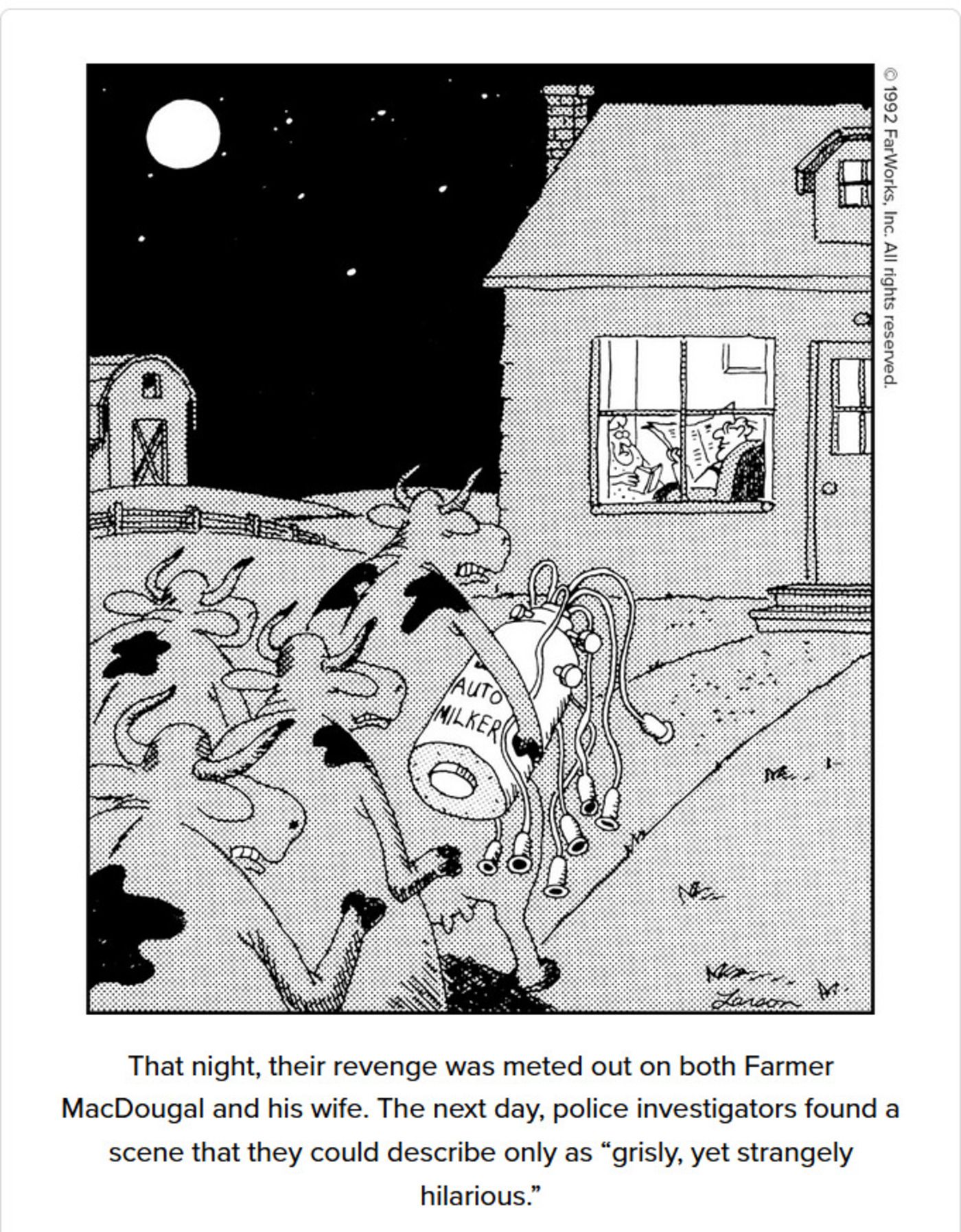 Love Cows? These 10 Dark Far Side Comics Will Make You Think Otherwise