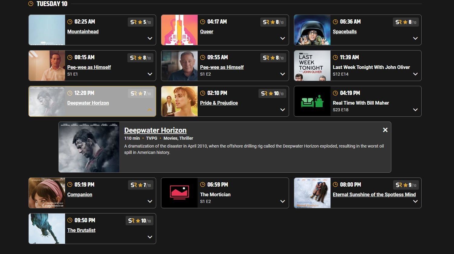 ScreenRant's New Network TV Schedule Boasts Over 250 Channels & Guides