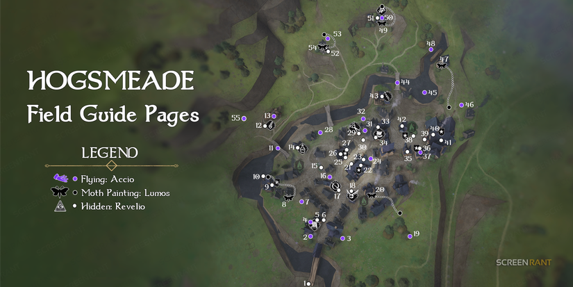 Hogwarts Legacy All Hogsmeade Field Guide Page Locations
